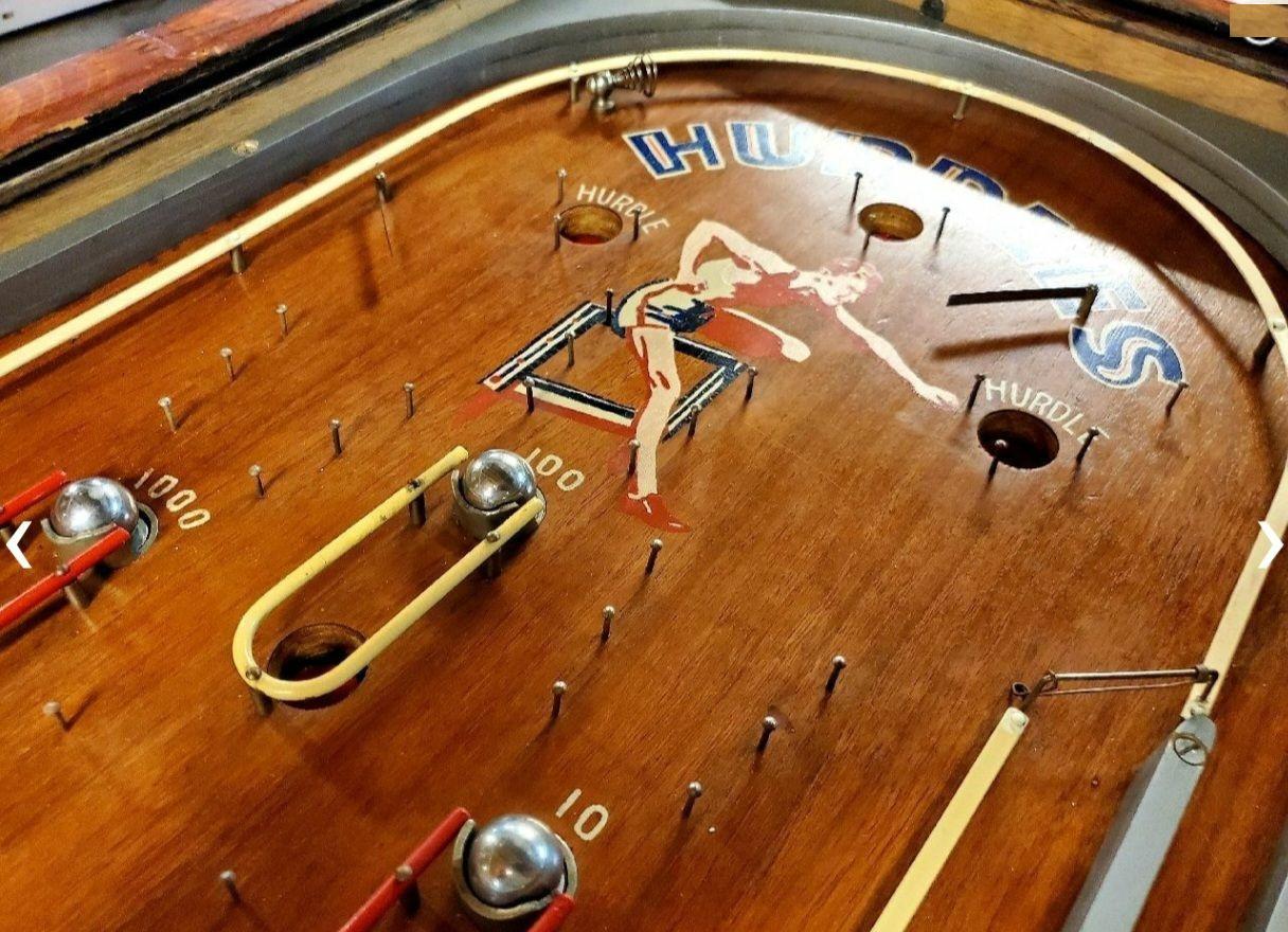 1934 Van-Scho Corp Hurdles pinball, pre-WW2, collector buying