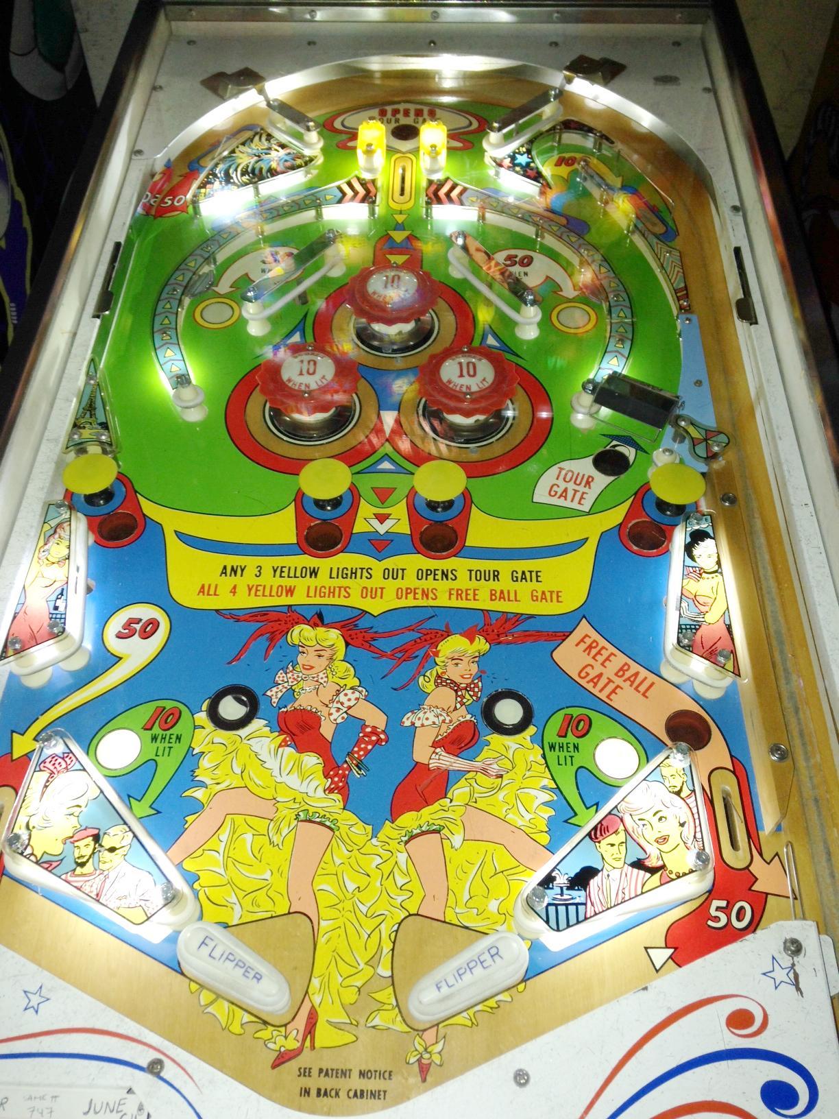 Bally Grand Tour Happy Tour pinball machine 1964 USA coin operated ...