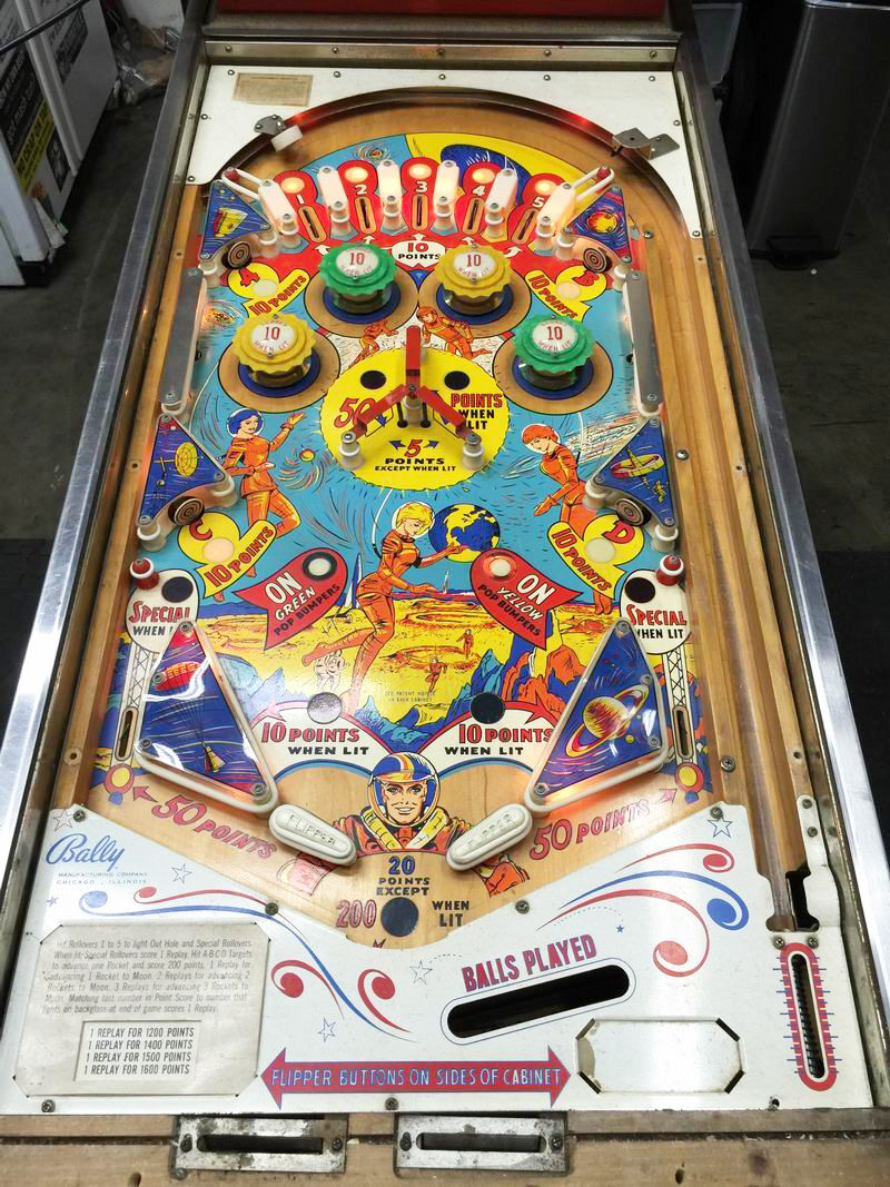 Bally Moon Shot pinball machine 1963 USA coin operated arcade pinball game