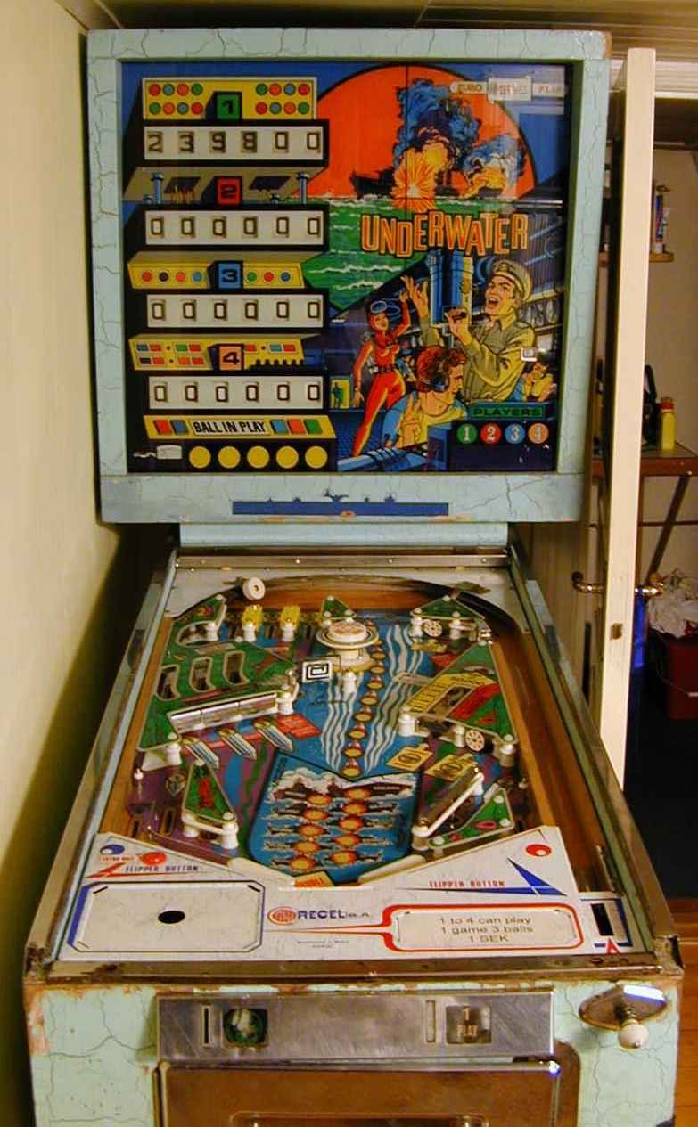 Recel Underwater, Recel Torpedo pinball machine 1976 coin operated ...