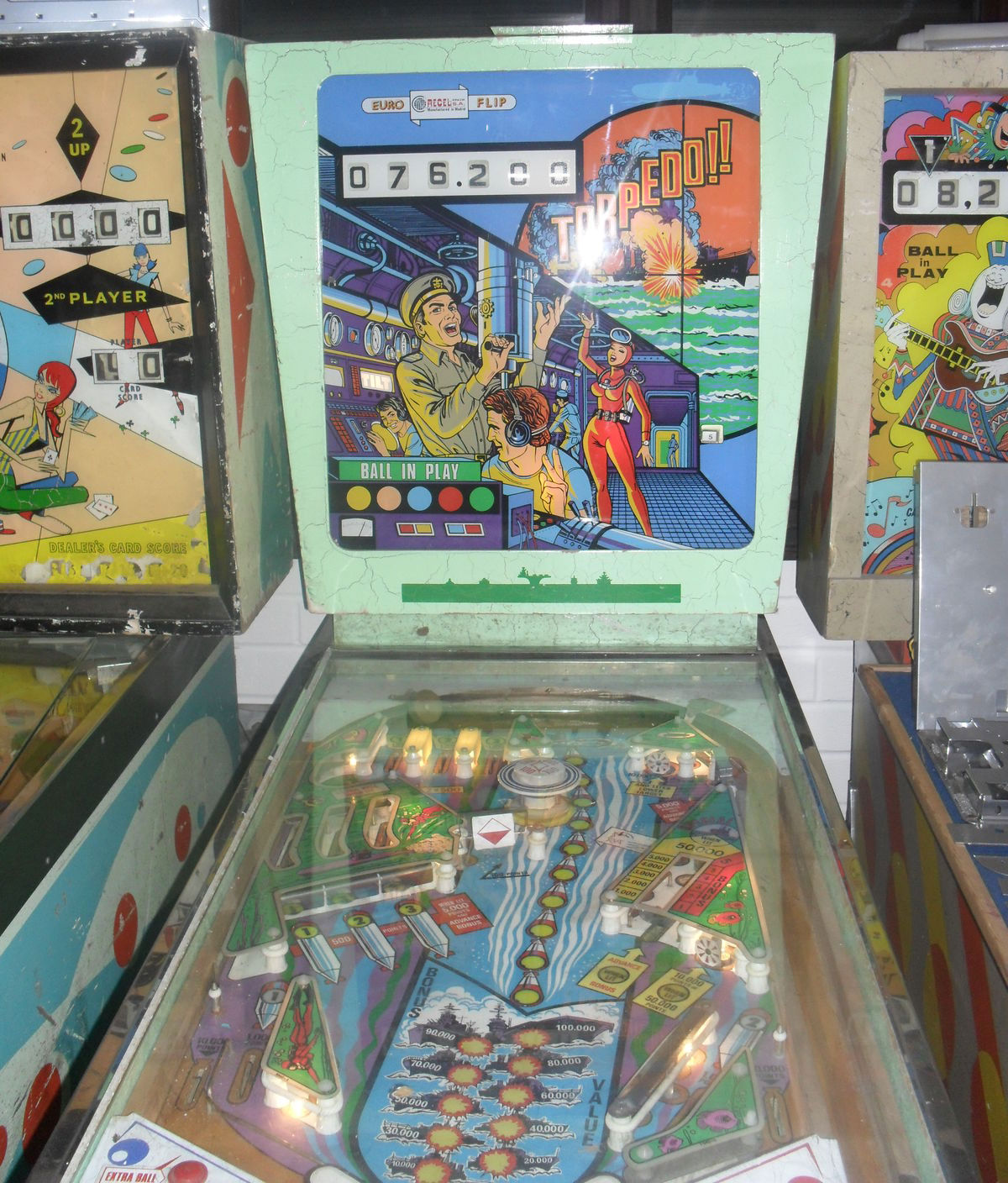 Recel Underwater, Recel Torpedo pinball machine 1976 coin operated ...