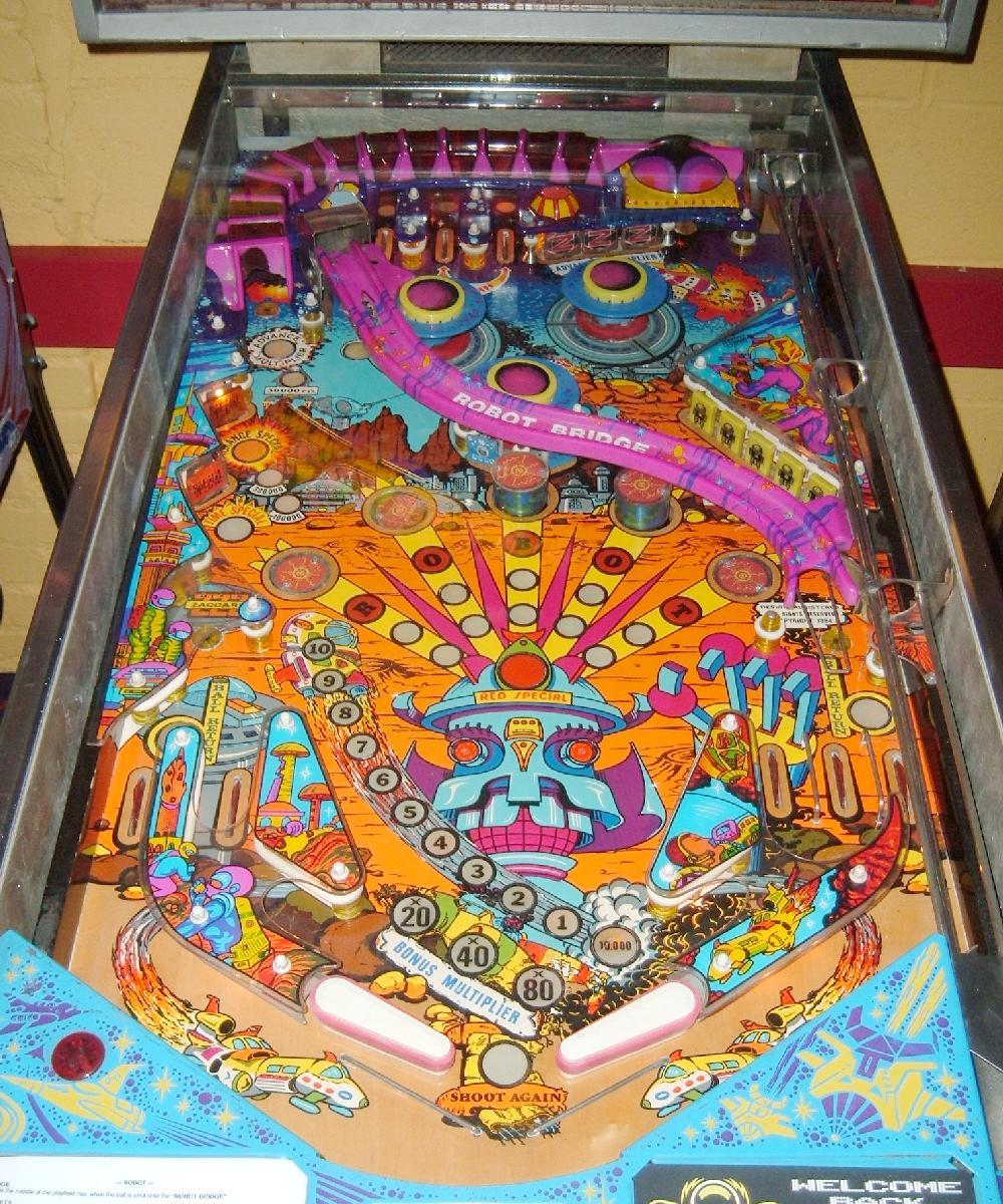 Zaccaria Robot pinball machine 1985 coin operated arcade game
